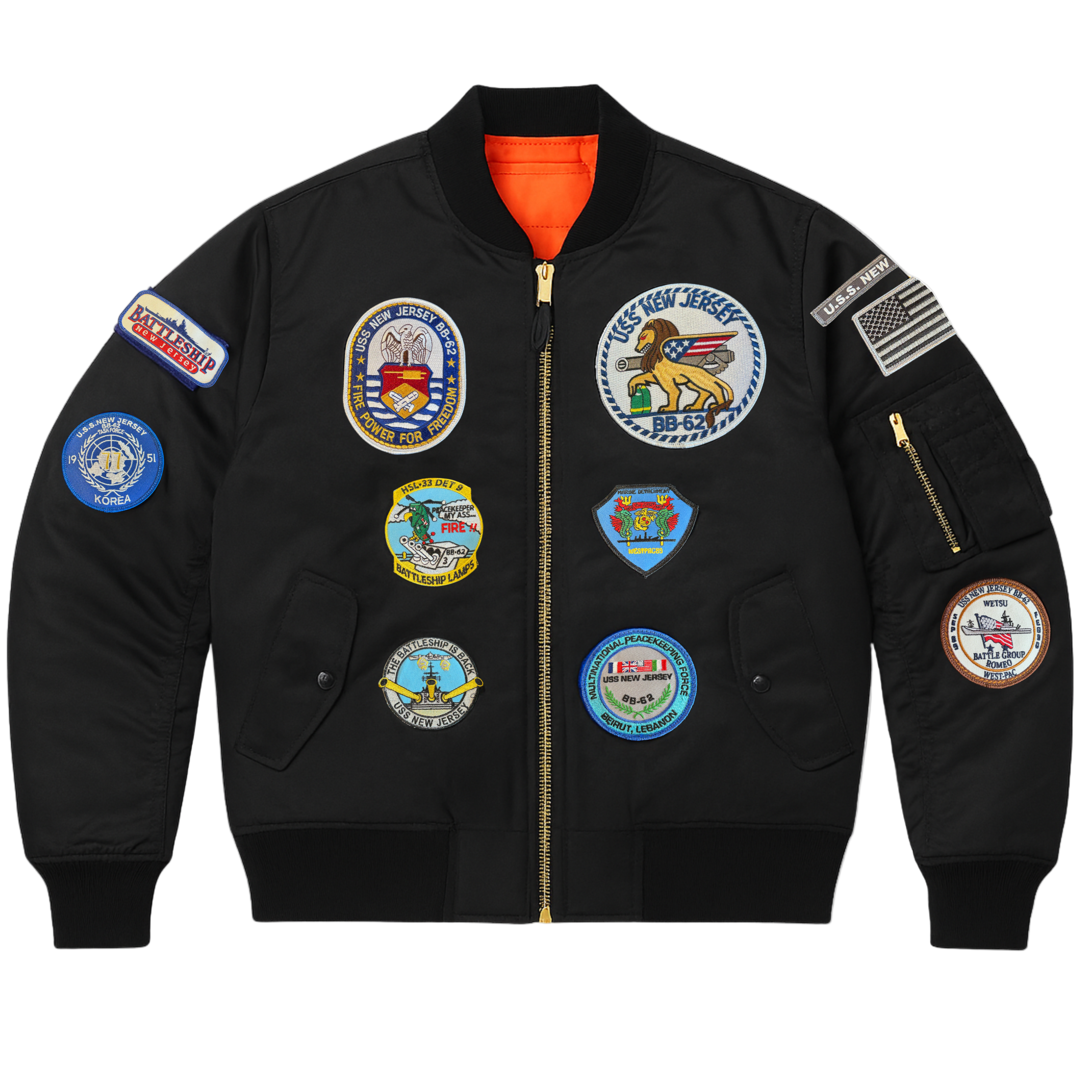 Legacy Patches Capsule - BB62 MA-1 Bomber Jacket (Battleship NJ Exclus ...