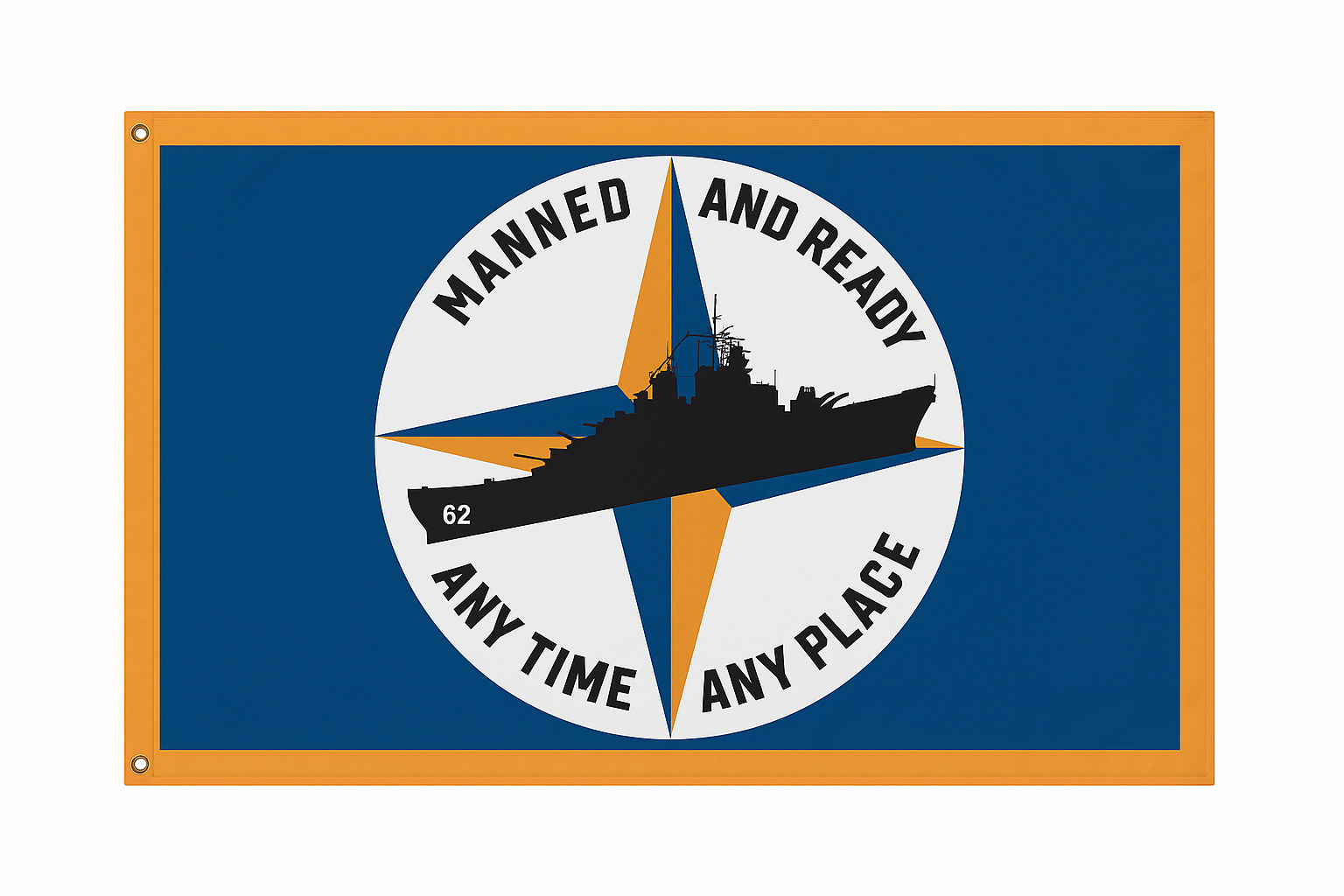 ”Manned and Ready” Flag – Standby to Stand Proud | Battleship New Jersey